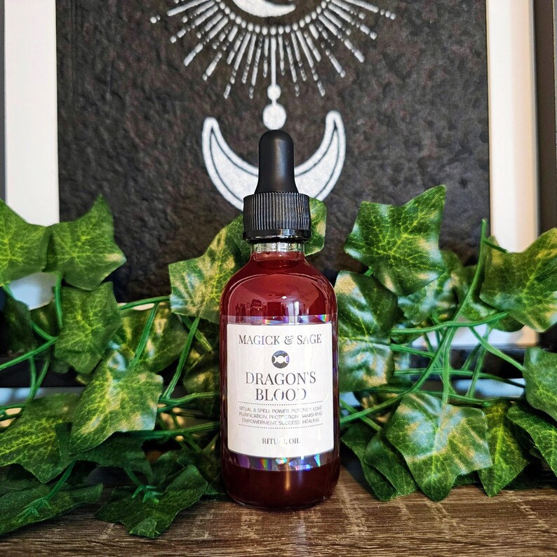 Dragon's Blood Ritual Oil - Power, Protection, Strength, Courage ...