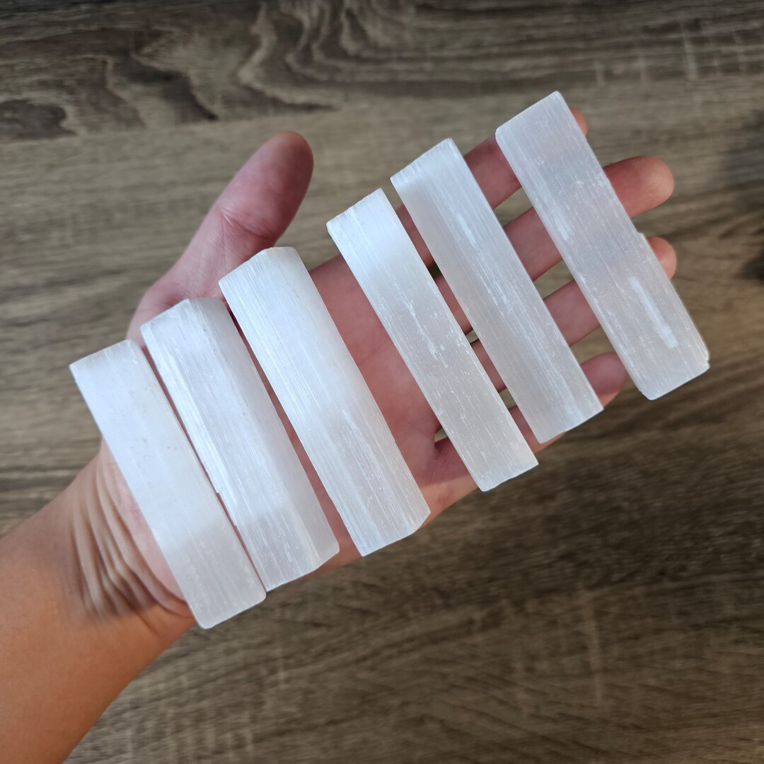 SELENITE Wands Protection, Cleansing, Good Luck, Moon, Clarity ...