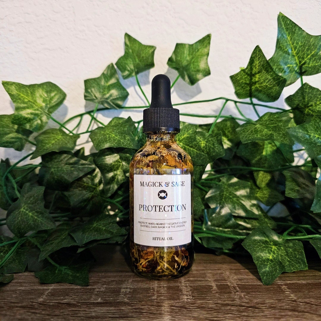 Protection Ritual Oil - Against Negative Energy, Entities, Baneful ...