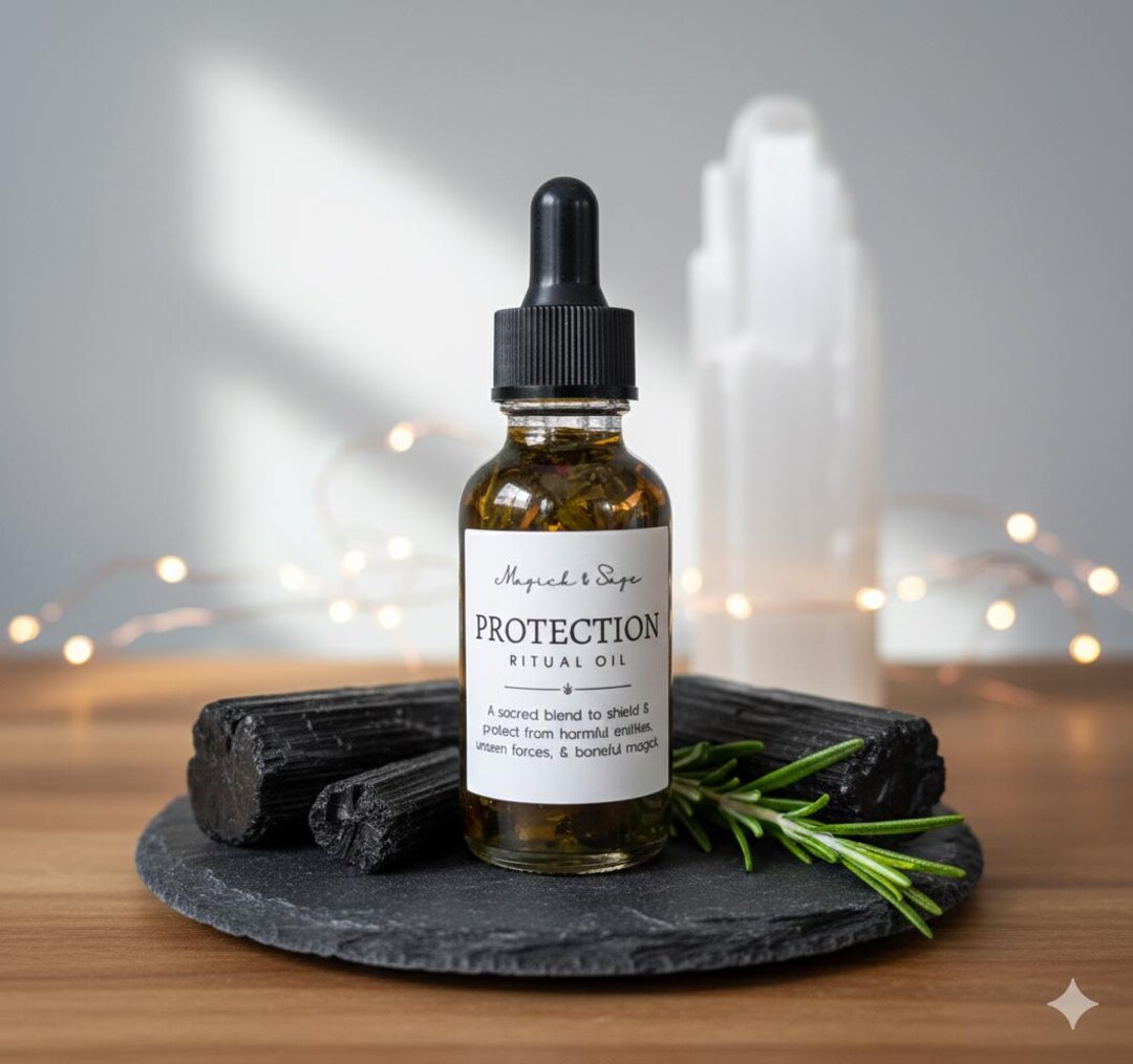 Protection Ritual Oil - Against Negative Energy, Entities, Baneful ...