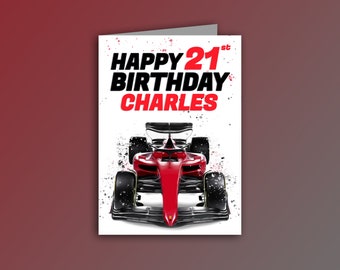 F1 Birthday Card - Etsy