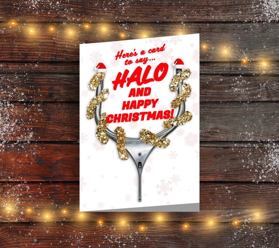 F1 Christmas Card - 'here's a Card to Say... Halo and Happy Christmas ...