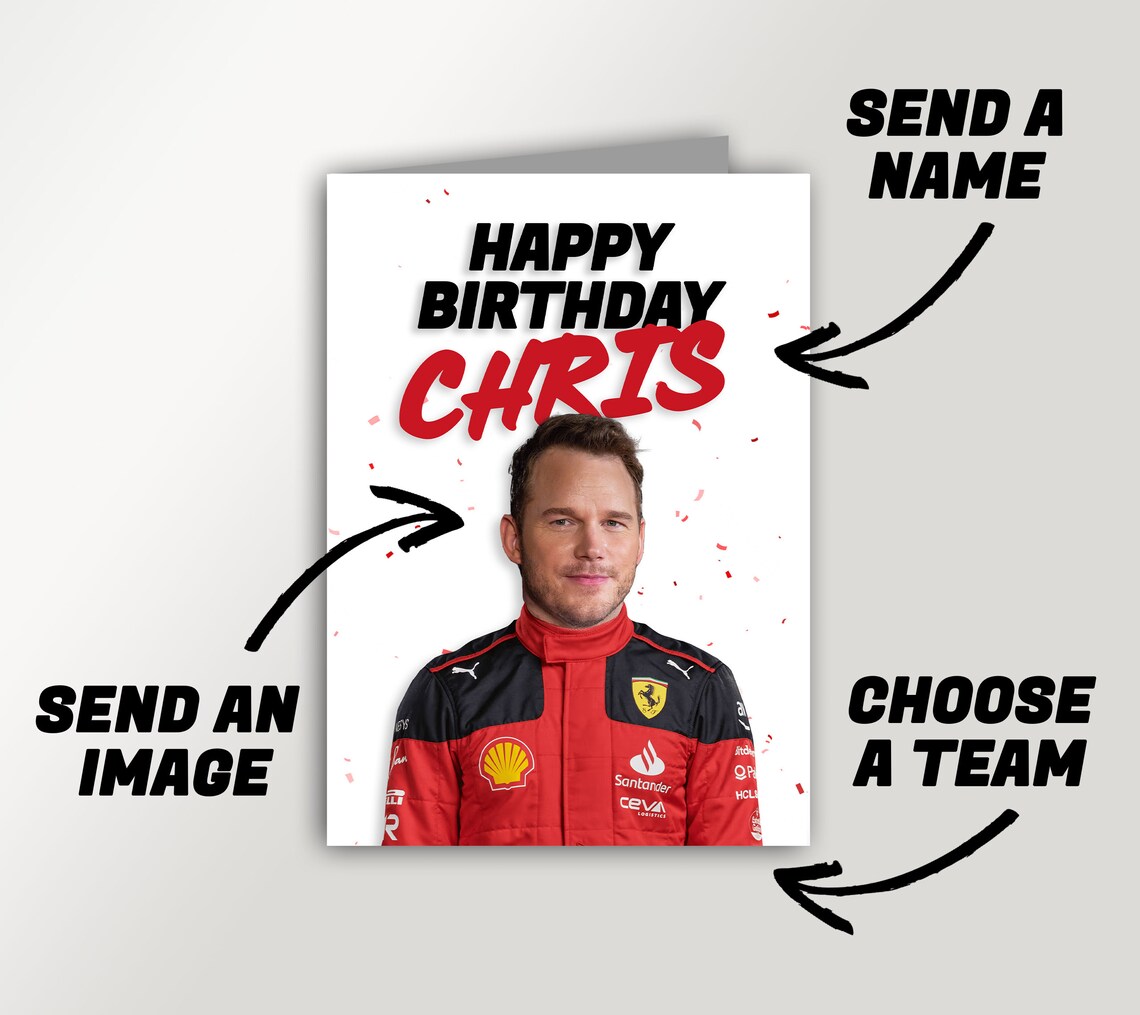 Custom F1 Birthday Card. Perfect for F1 Fans - Etsy UK