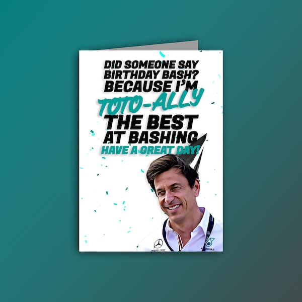 Toto Wolff Birthday Card - Etsy