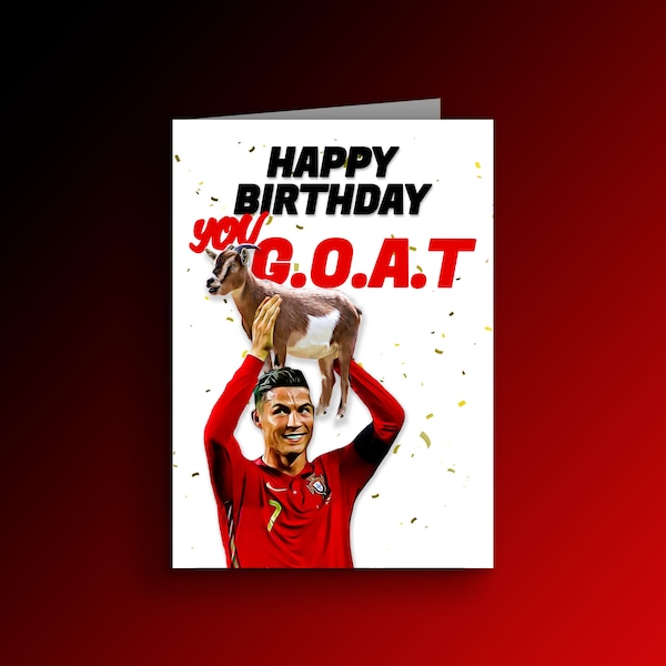 Cristiano Ronaldo Birthday Card - Etsy