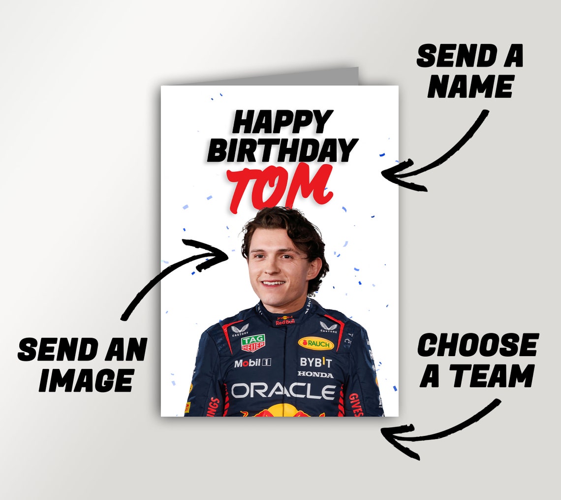 Custom F1 Birthday Card. Perfect for F1 Fans - Etsy UK