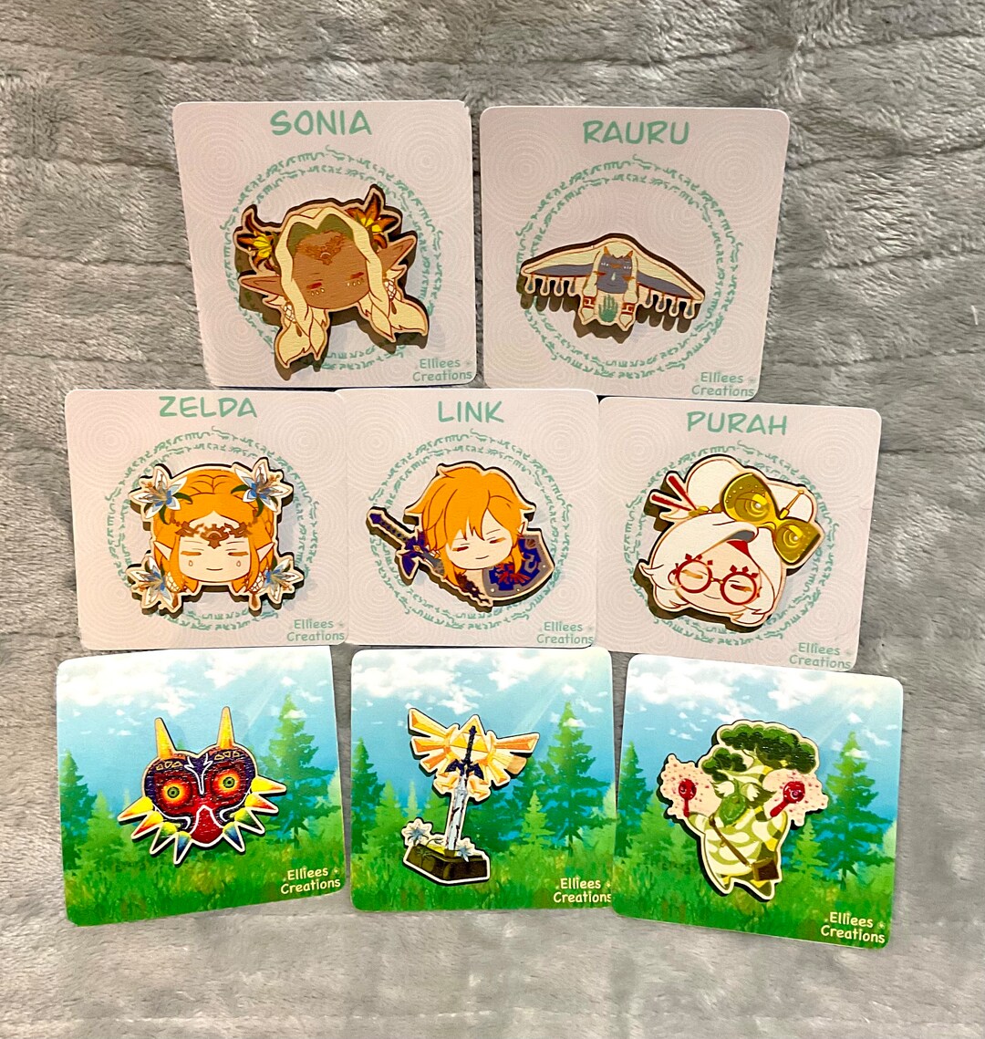 Zelda TOTK Wooden Pins - Etsy