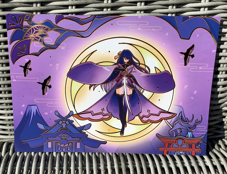 Gold Foil Genshin Archons Fanart - Etsy