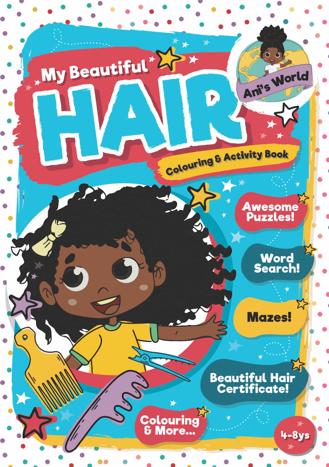 My Beautiful Hair Activity & Colouring in Book - Etsy