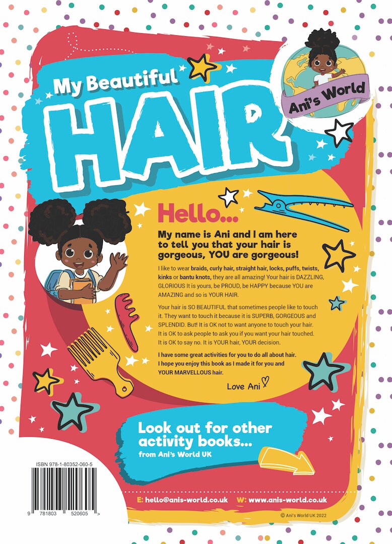 My Beautiful Hair Activity & Colouring in Book - Etsy