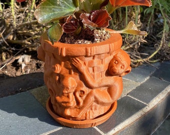Monkey Planter Pot - Etsy