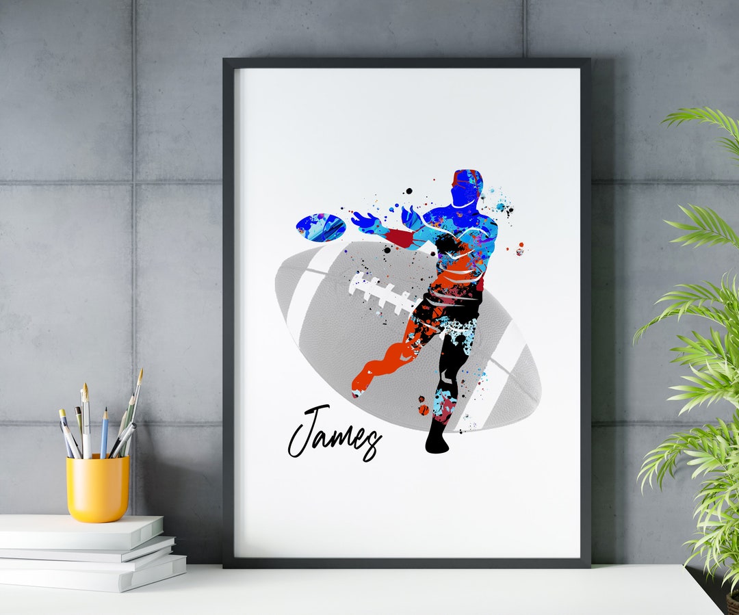 Personalised Rugby Player Print, Custom Rugby Print, Personalised Rugby ...