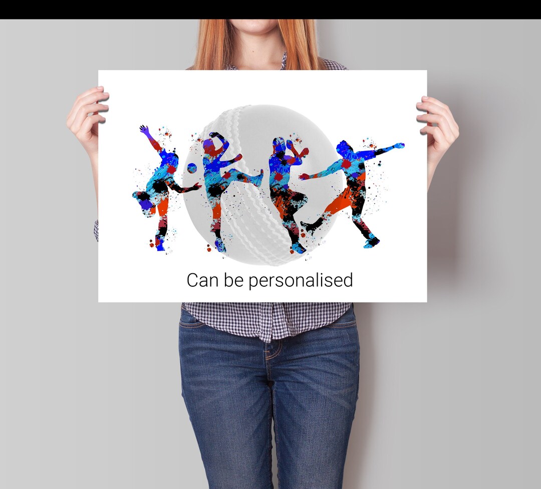 Cricket Bowler Print, Cricketer Prints, Custom Cricket Art, Cricket ...