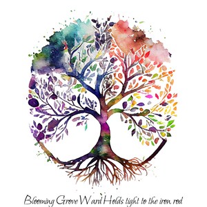 Tree of Life Print, Tree of Life Art, Tree Art, Colourful Tree Print ...