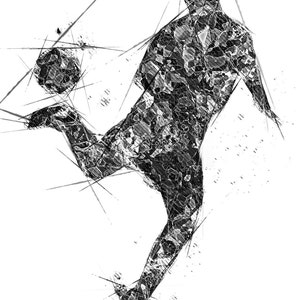 Watercolour Football Set, Watercolor Football Prints, Set of ...