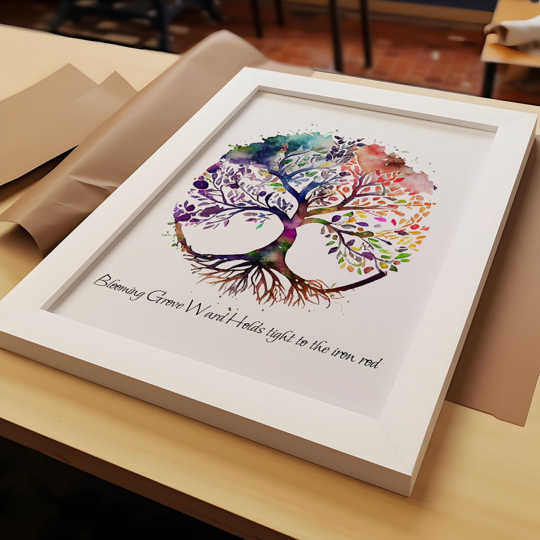 Tree of Life Print, Tree of Life Art, Tree Art, Colourful Tree Print ...