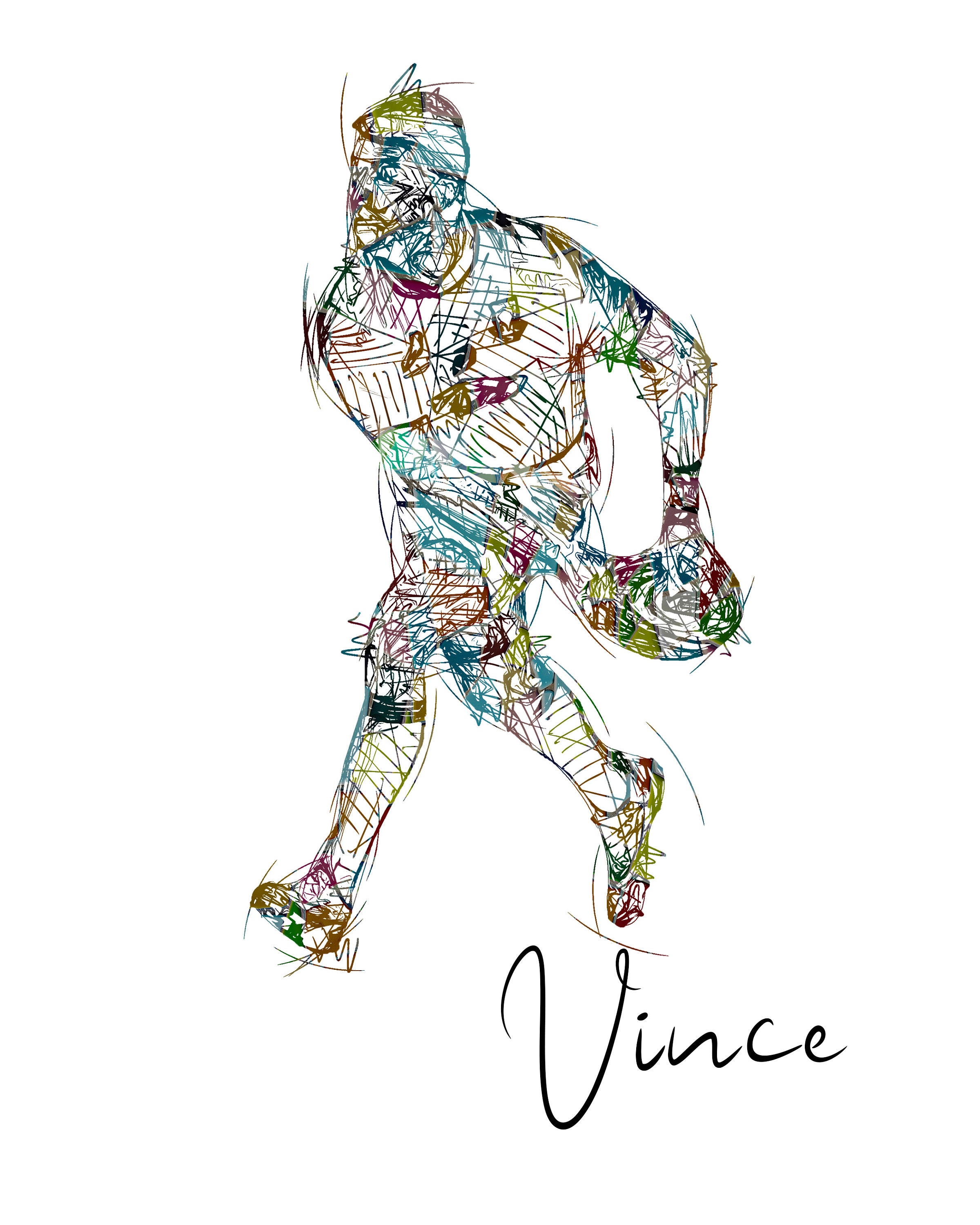 Personalised Rugby Player Print, Custom Rugby Print, Personalised Rugby ...