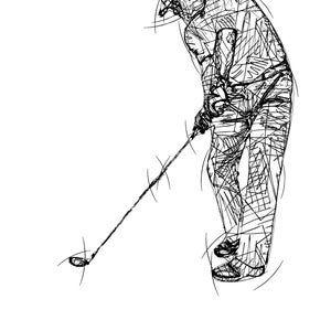 Mens Golf Sketches, Golfer Sketch Prints, Golfer Wall Art, Golfing Gift ...