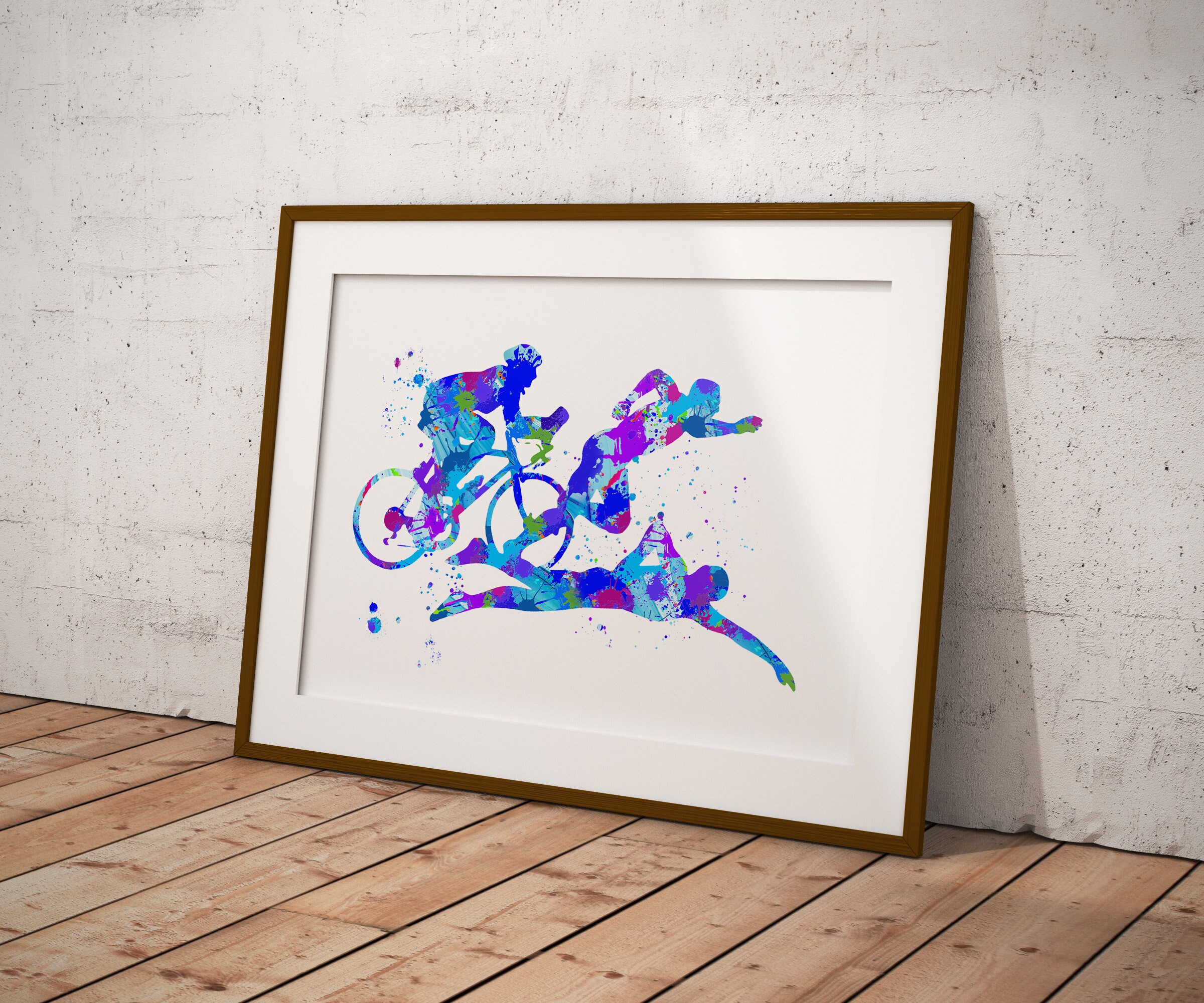 Triathlon Custom Print Triathlon Poster Print Personalised - Etsy