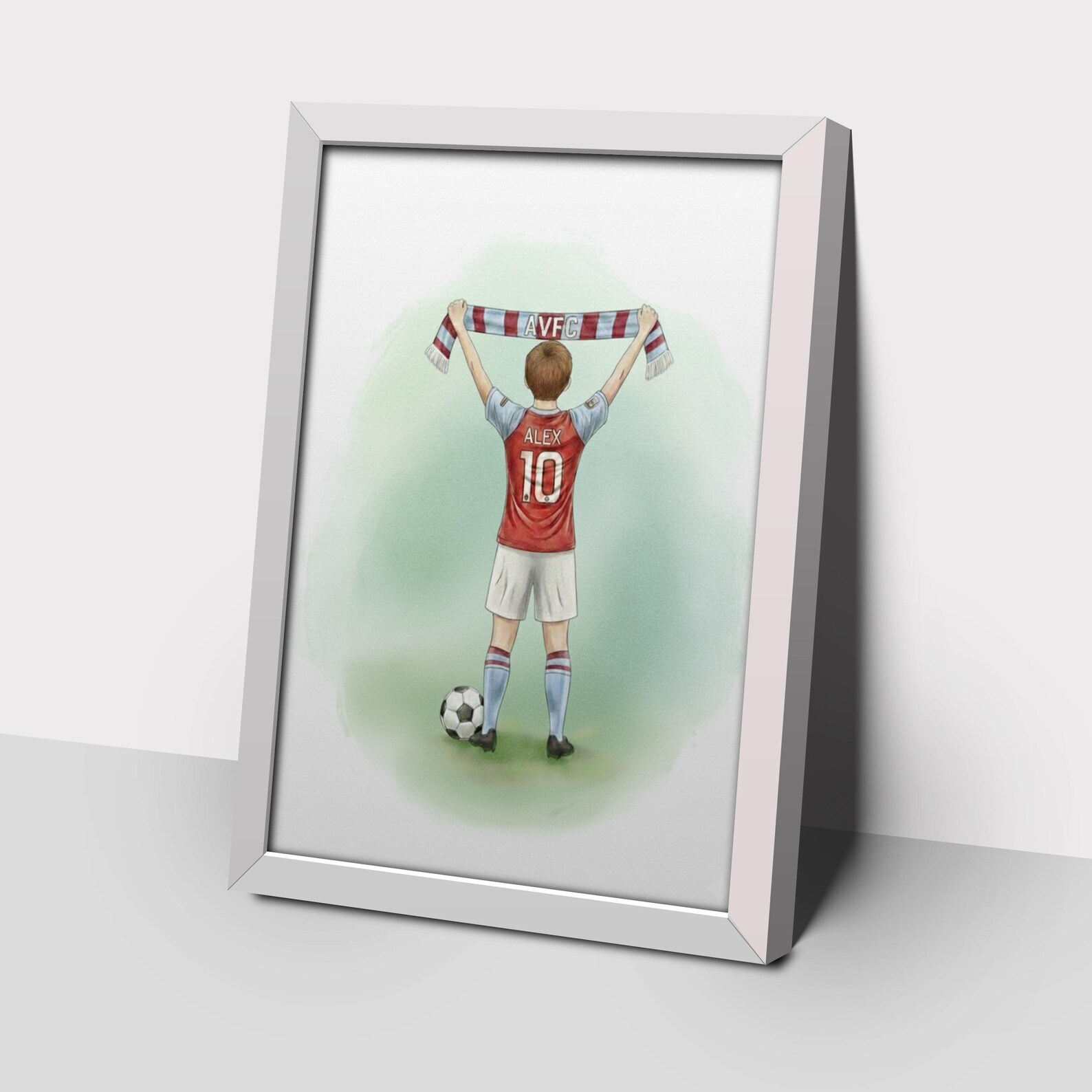 Football Personalised Football Print, Custom Footballer Print ...