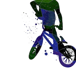 Bmx Print Set, Bmx Rider Gift, Bmx Wall Art, Bmx Rider Set of Prints ...