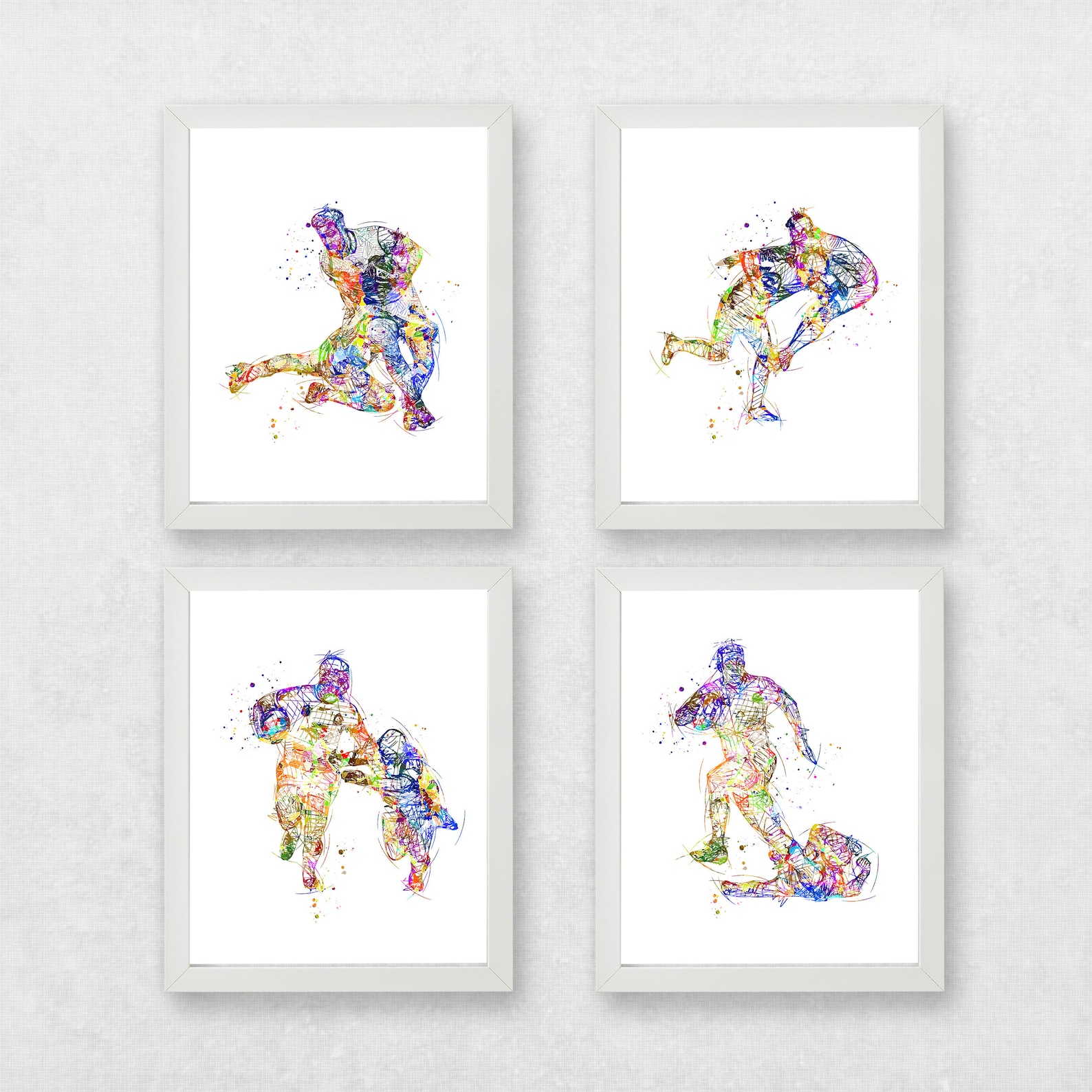 Rugby Set of Prints Rugby Posters Custom Rugby Print Rugby - Etsy UK