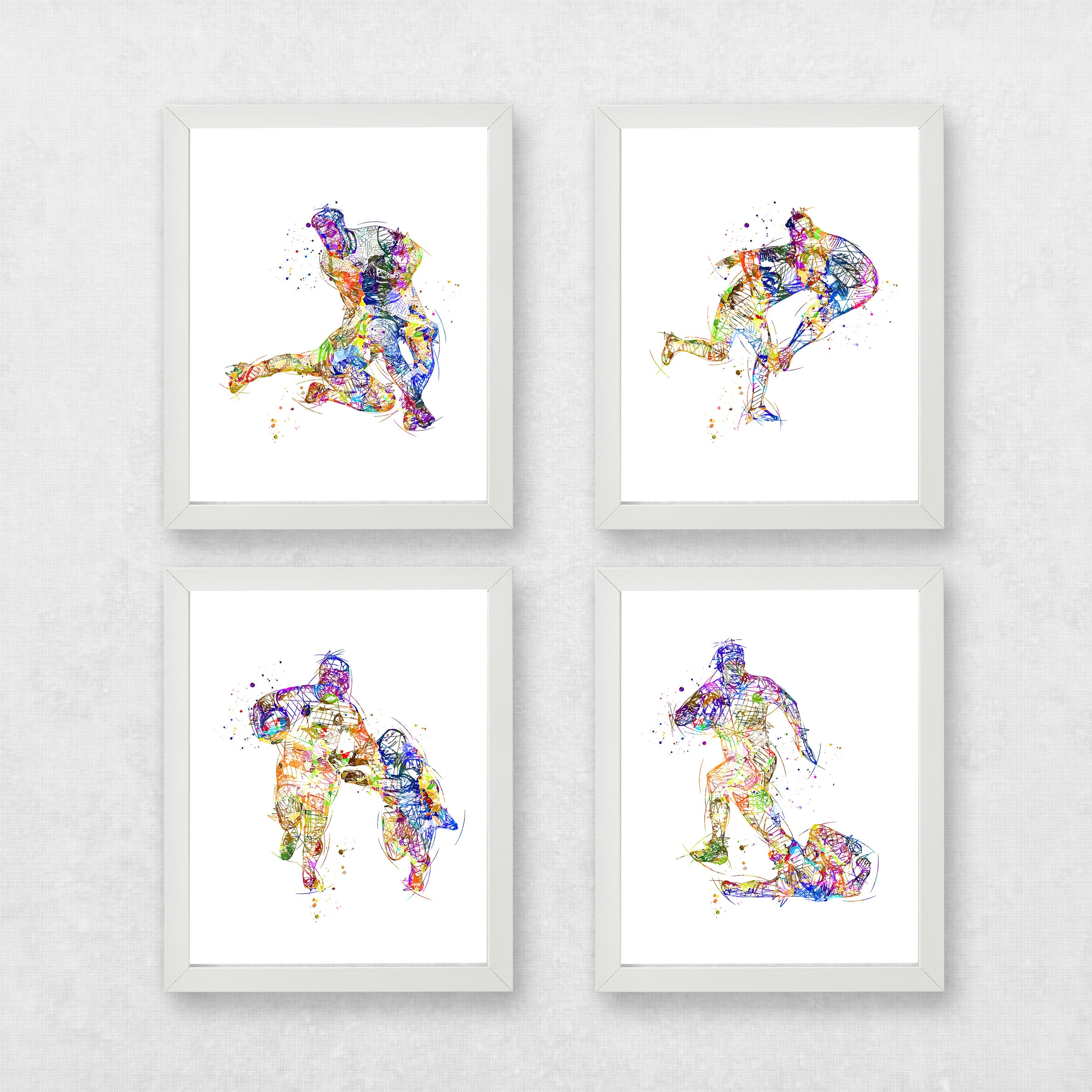 Rugby Set of Prints Rugby Posters Custom Rugby Print Rugby - Etsy UK