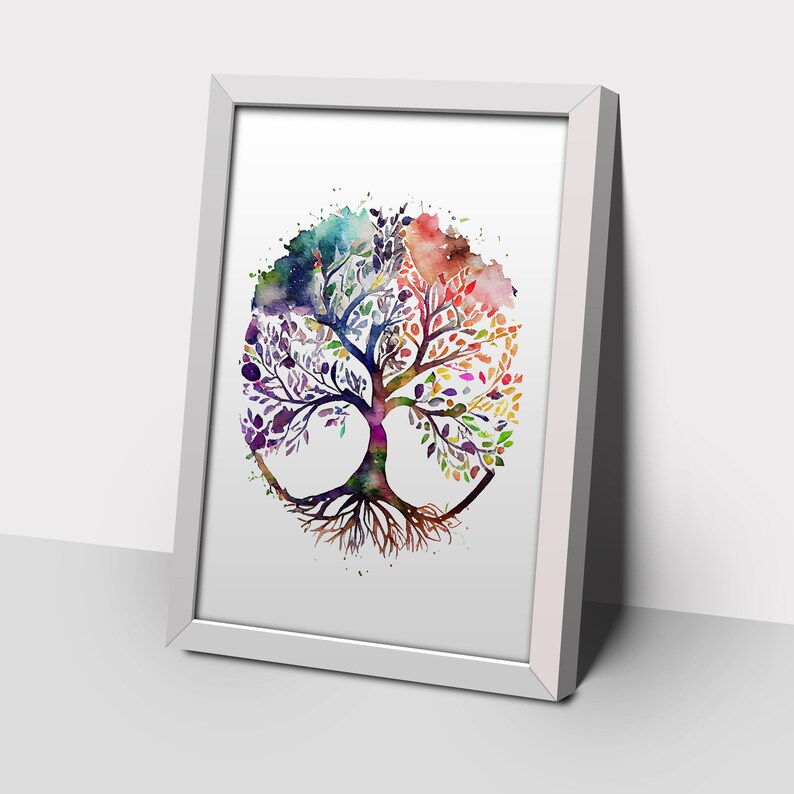 Tree of Life Print Tree of Life Art Tree Art Colourful Tree - Etsy