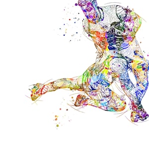 Rugby Set of Prints, Rugby Posters, Custom Rugby Print, Rugby Wall Art ...