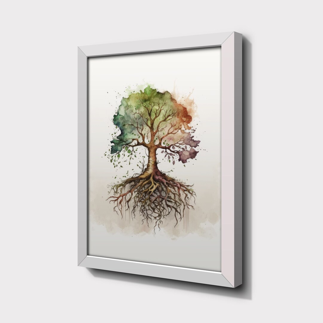 Tree of Life Print, Tree of Life Art, Tree Art, Colourful Tree Print ...