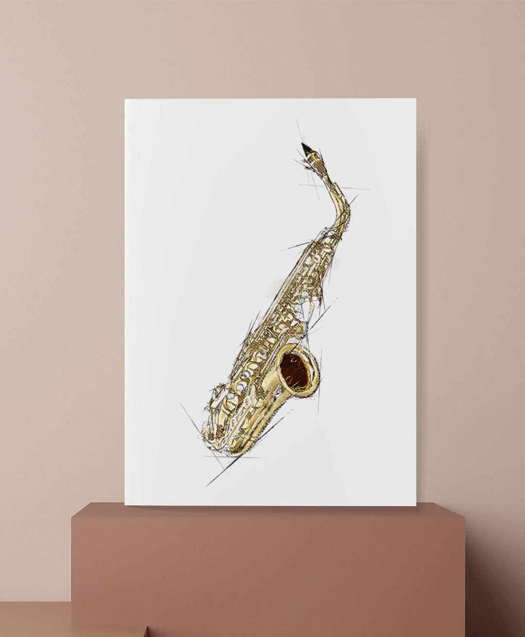 Saxophone Wall Art, Saxophone Print. Saxophone Poster Print, Gift for ...