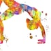 Gymnast Set of Prints, Lady Gymnast Prints, Paint Style Gymnast ...