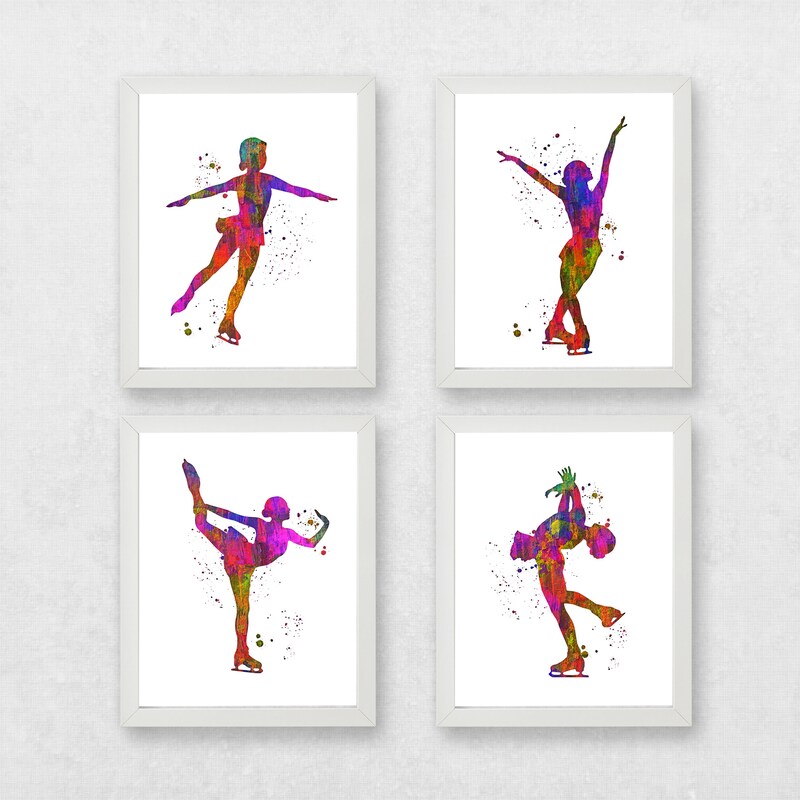 Ice Skating Print - Etsy
