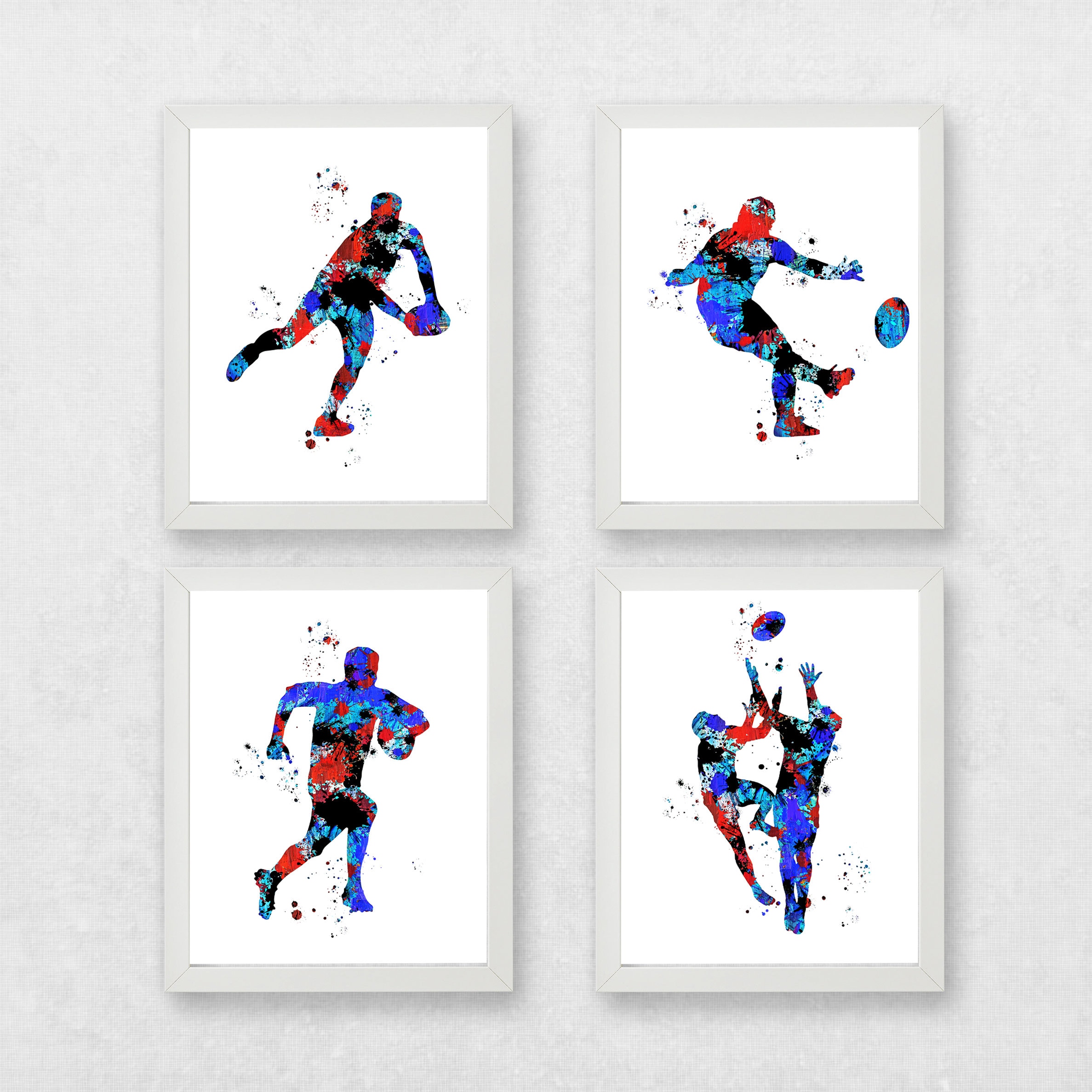 Rugby Set of Prints Rugby Posters Custom Rugby Print Rugby - Etsy UK