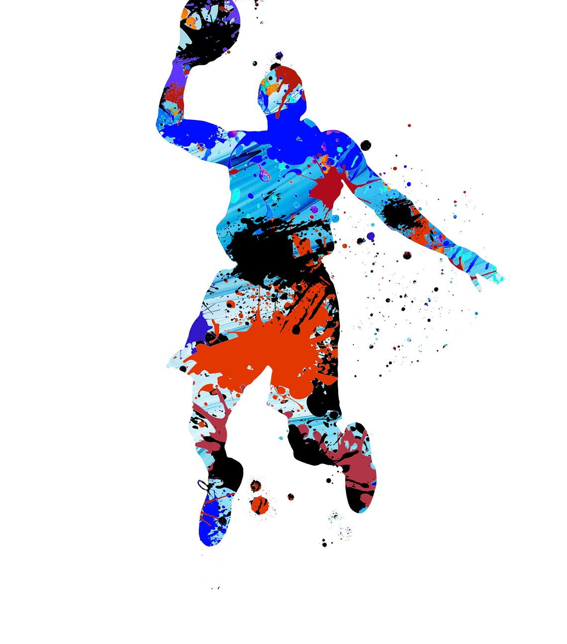 Basketball Poster Basketball Custom Prints Basketball Player - Etsy