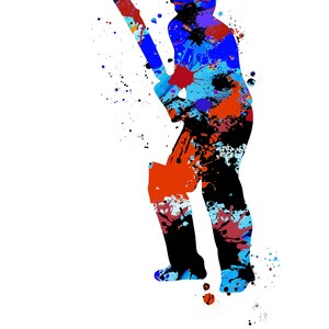 Watercolour Cricket Set, Men's Cricket Prints, Set of Cricket Prints ...