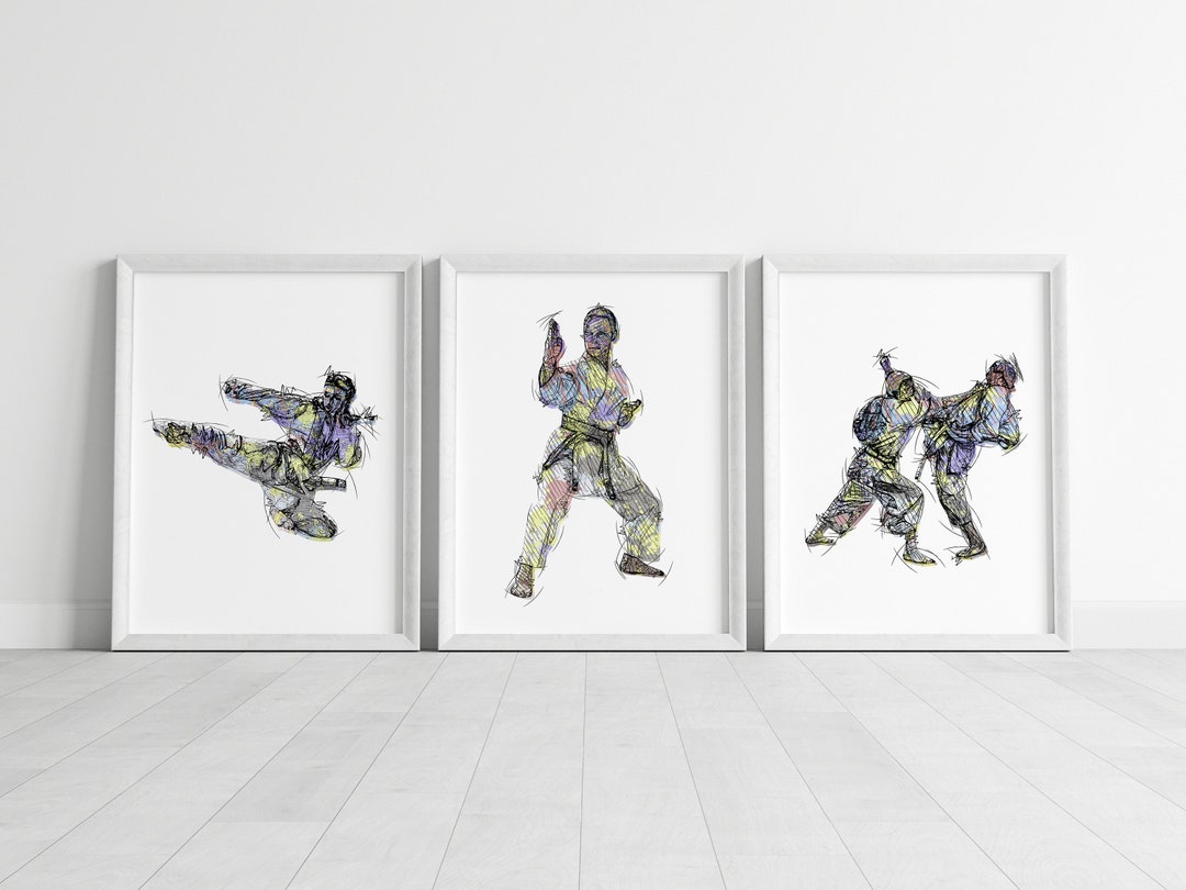 Martial Art Prints, Karate Print Set, Set of Karate Prints, Martial ...
