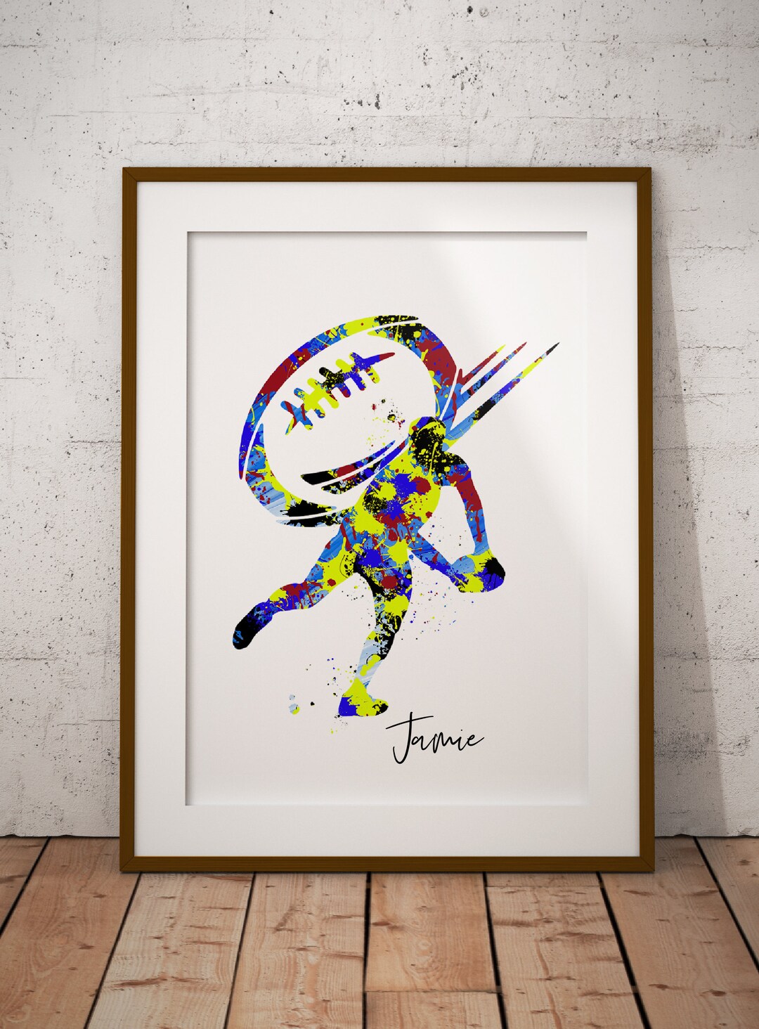 Personalised Rugby Player Print, Custom Rugby Print, Personalised Rugby ...