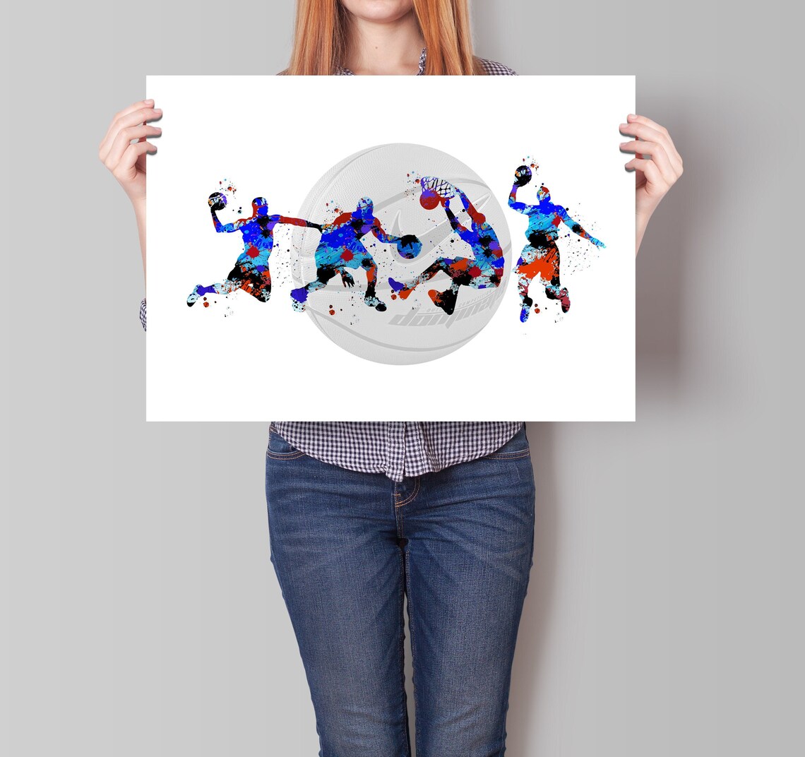 Basketball Poster, Basketball Custom Prints, Basketball Player Art ...