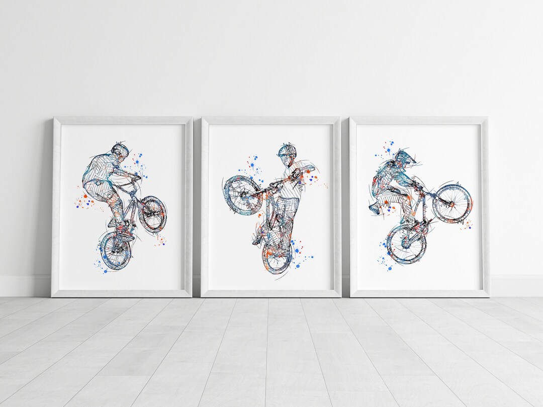BMX Print, BMX Prints, BMX Wall Art, Bmx Gift Prints , Gift for Bmx ...