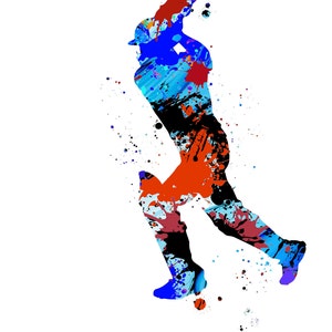 Watercolour Cricket Set, Men's Cricket Prints, Set of Cricket Prints ...