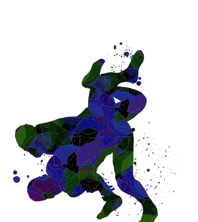 Abstract Wrestling Prints Wrestling Art Watercolour Wrestler - Etsy