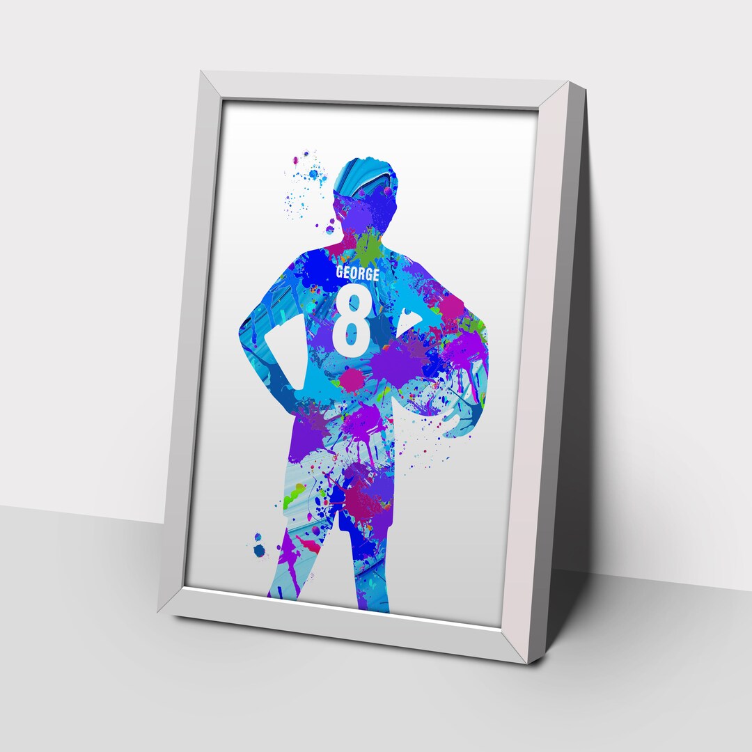 Personalised Football Print, Custom Football Print, Personalised Sports ...