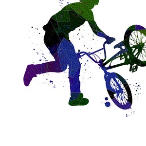 Bmx Print Set, Bmx Rider Gift, Bmx Wall Art, Bmx Rider Set of Prints ...