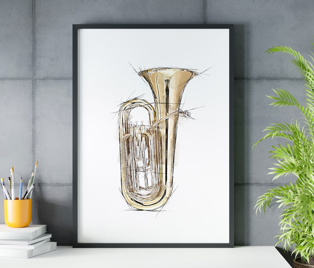 Tuba Player Print, Gift for Tuba Player, Tuba Player Poster, Tuba ...