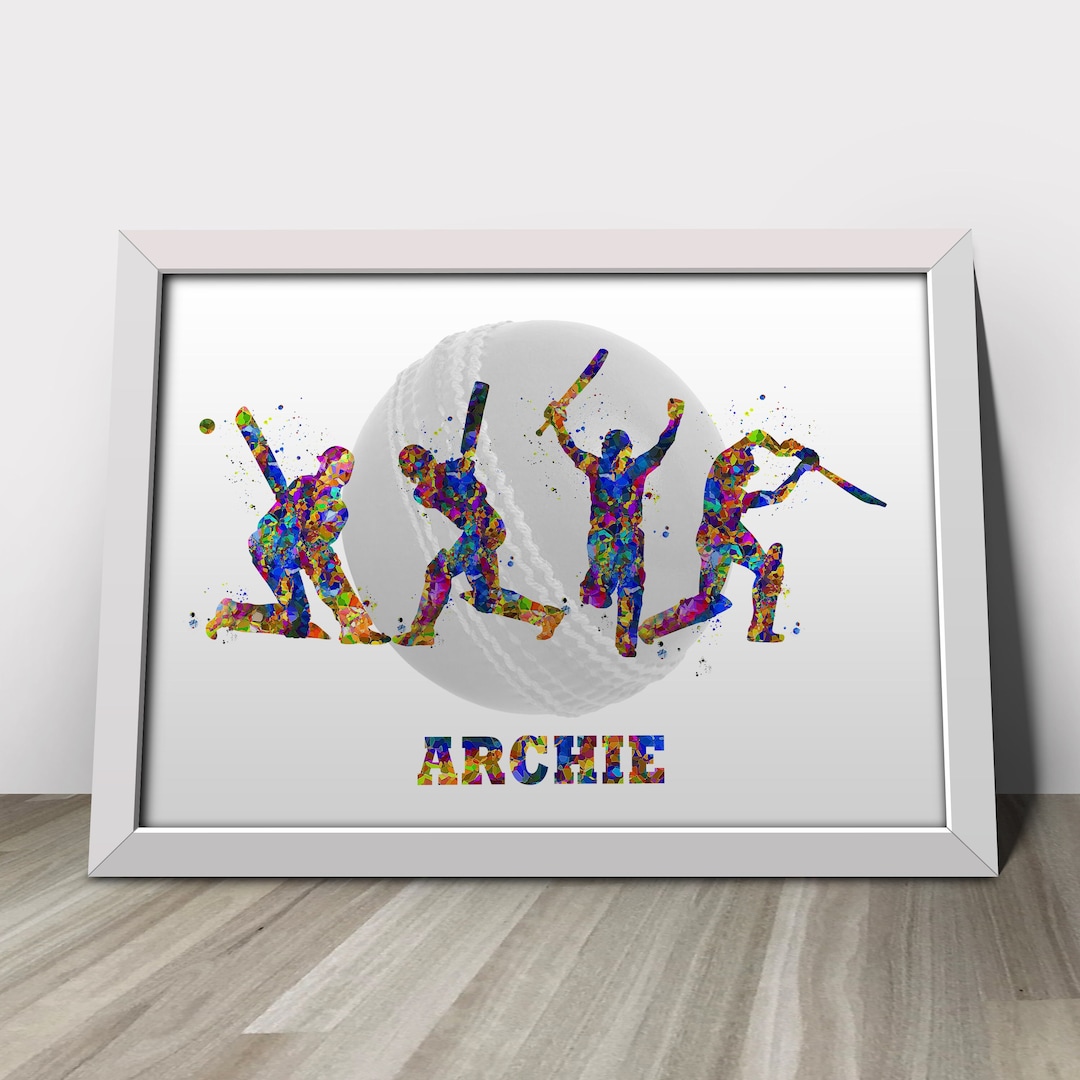 Cricket Gift Print, Personalised Cricket Gifts, Cricketer Gift Print ...