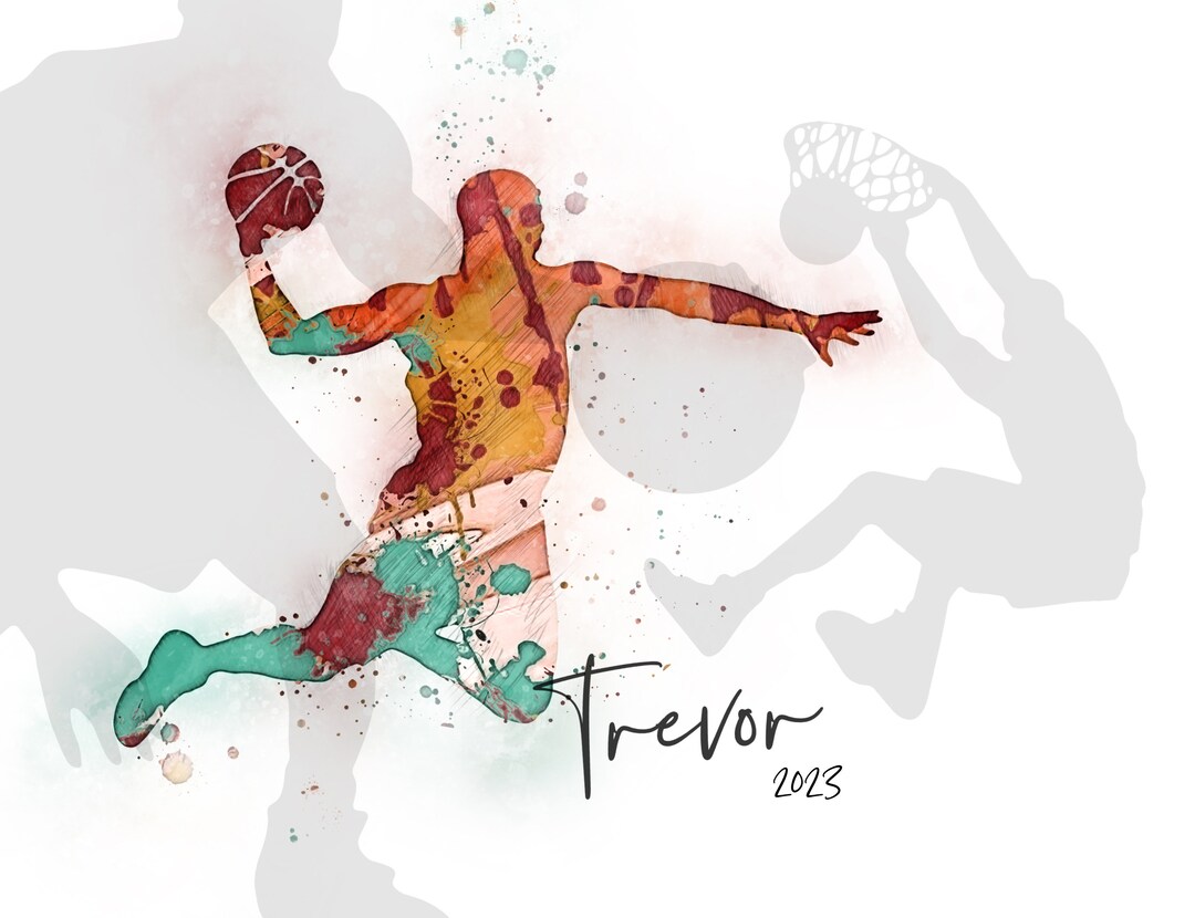 Personalised Basketball Print, Custom Basketball Print, Personalised ...
