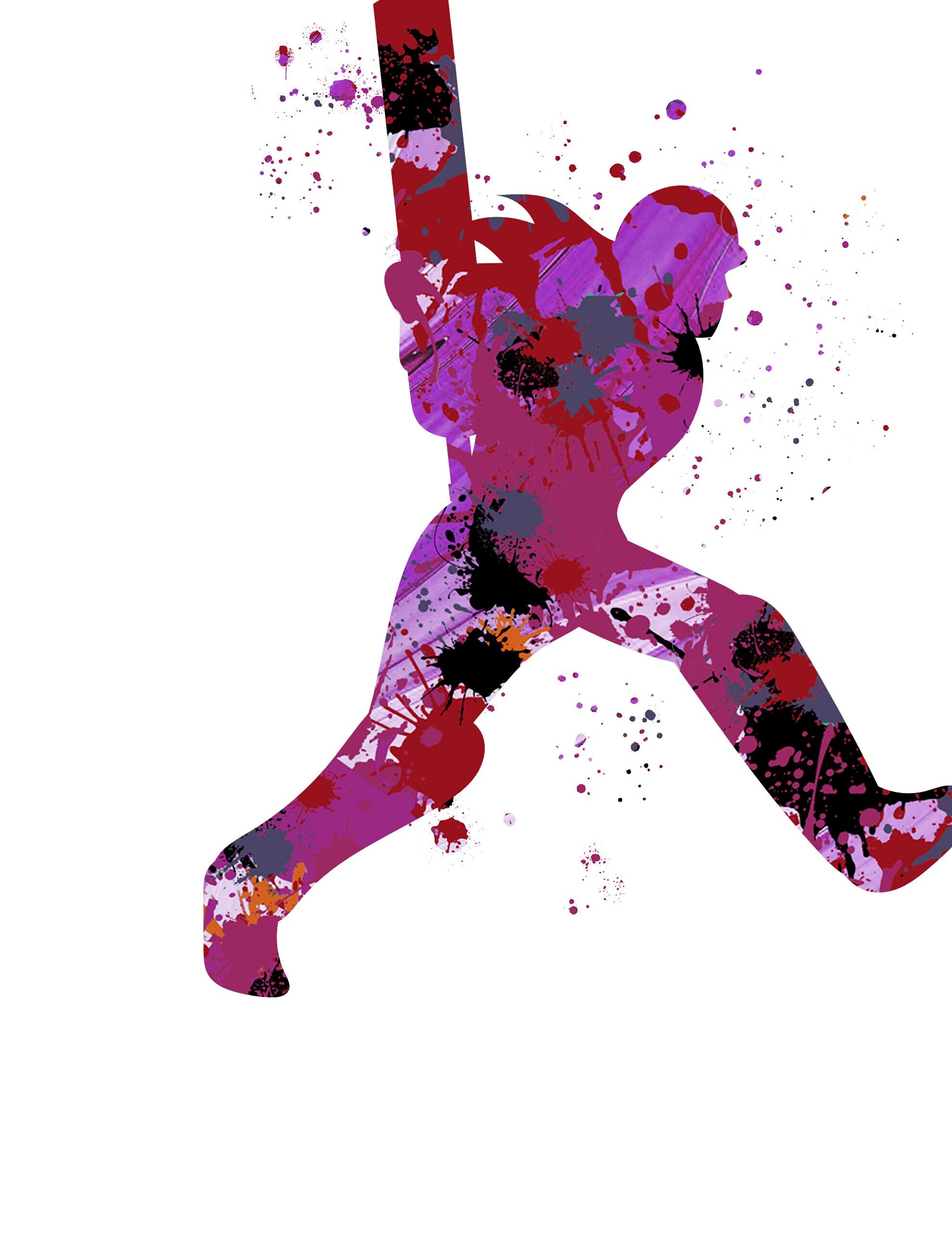 Women's Cricket Print, Lady Cricket Gift Print, Female Cricketer Gift ...