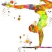 Gymnast Set of Prints, Lady Gymnast Prints, Paint Style Gymnast ...