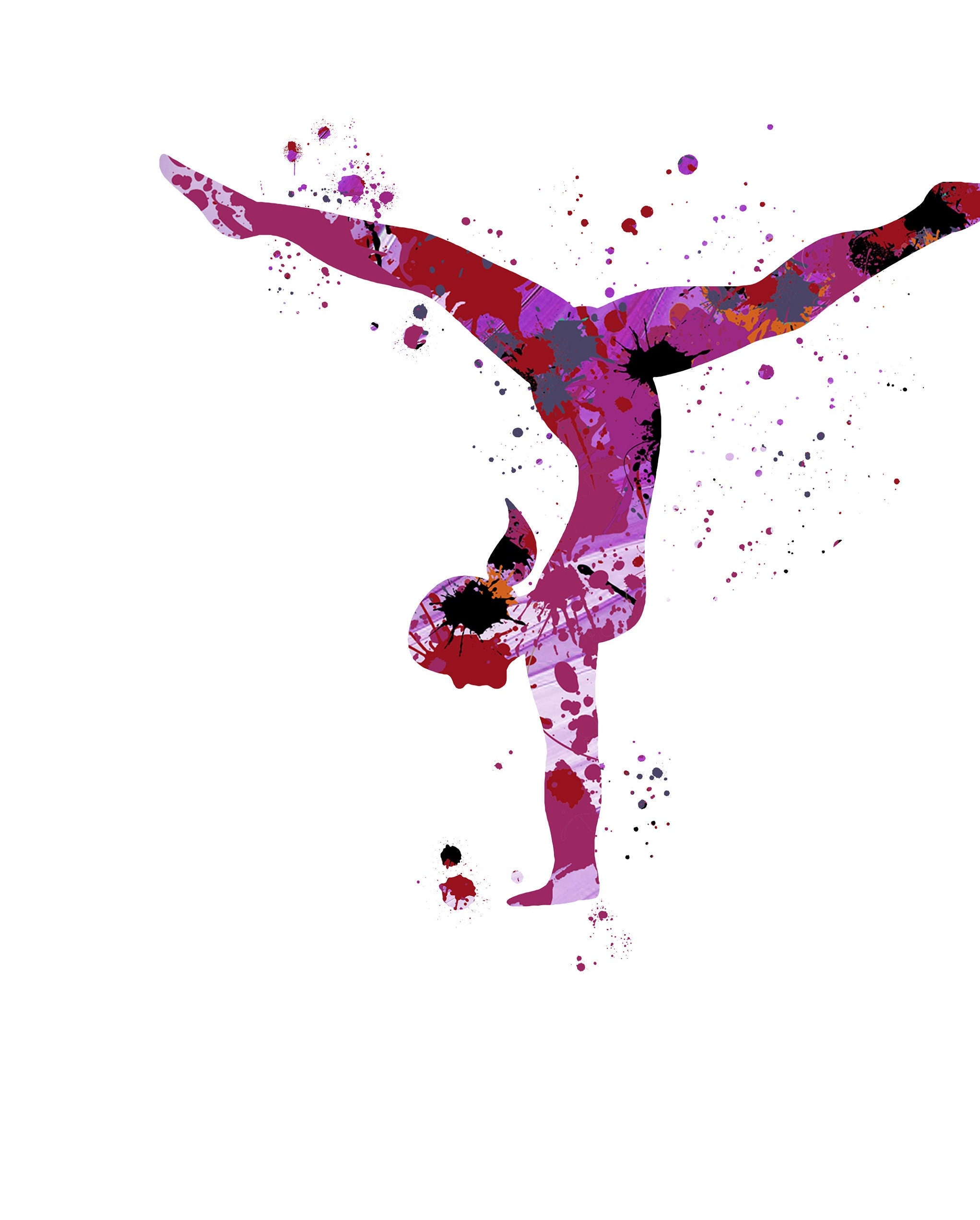 Ladies Gymnast Prints Women's Gymnastic Art Female - Etsy